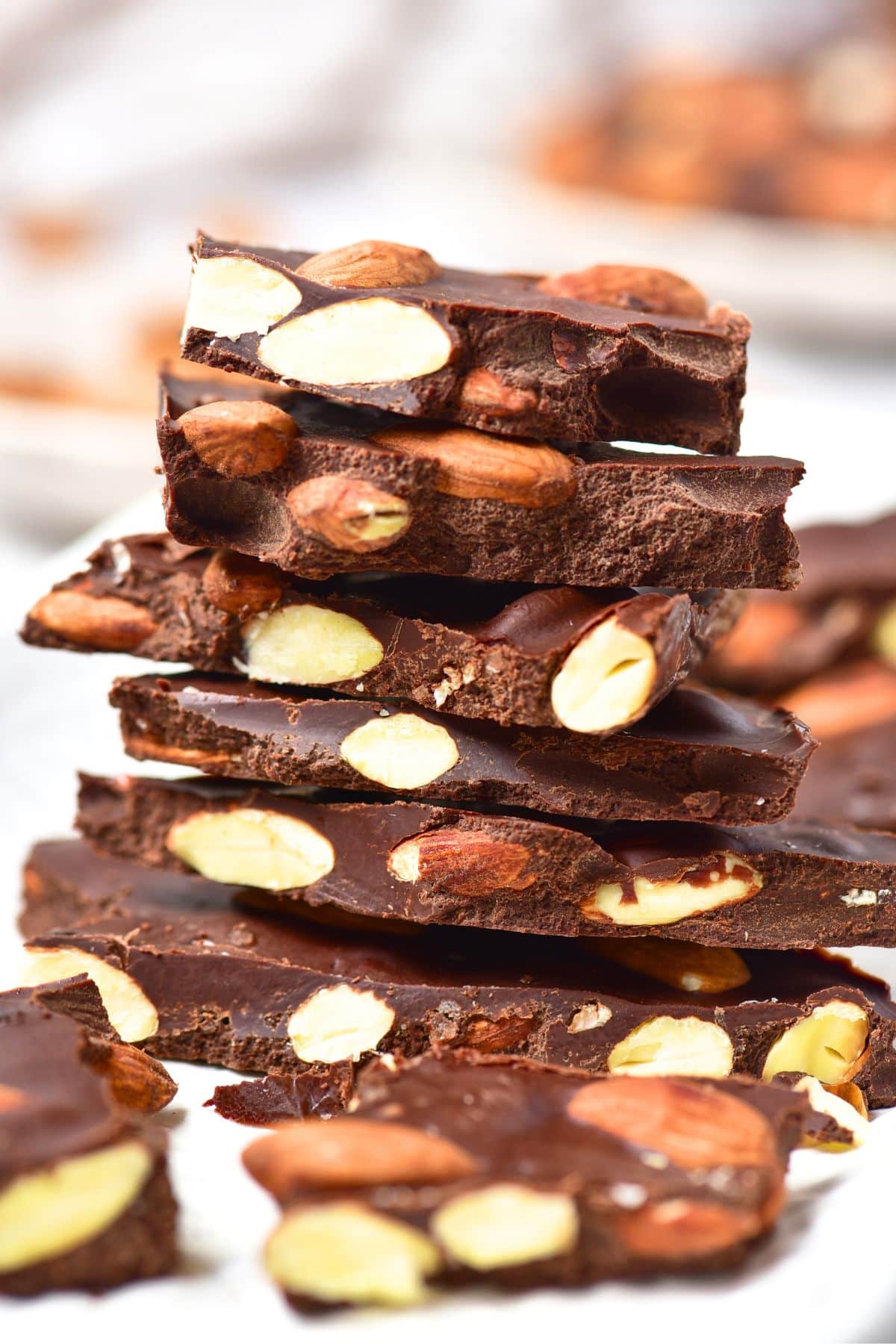 Easy Chocolate Almond Bark (Gluten-Free, Vegan) - Dish by Dish