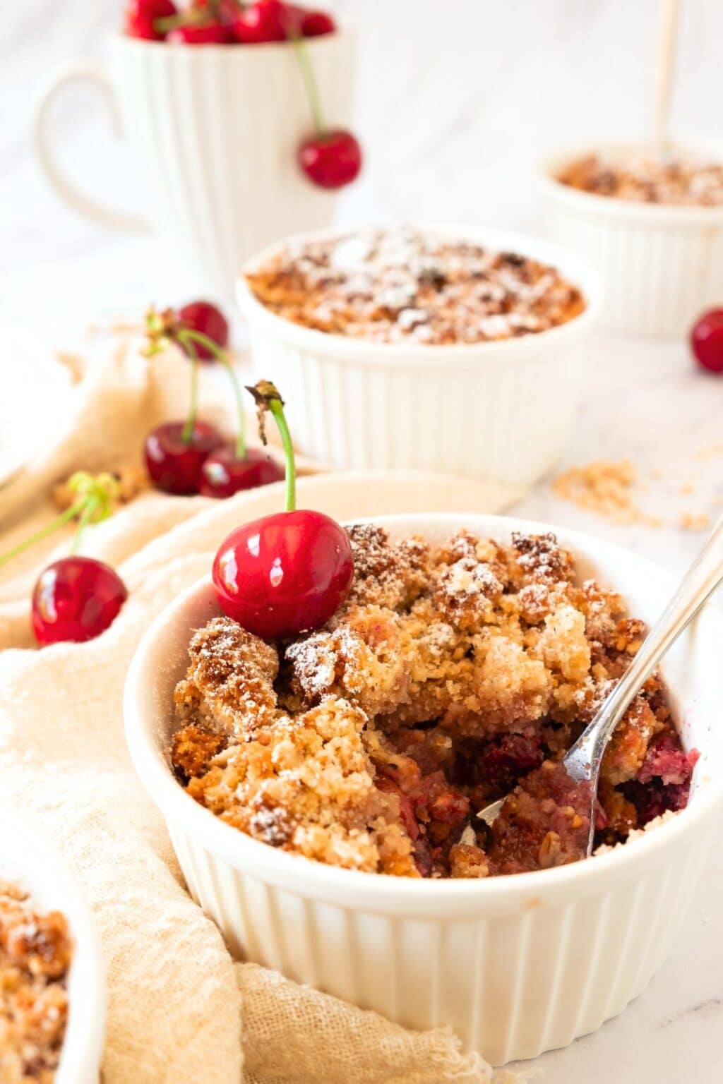 Easy Cherry Crumble (Gluten-Free, Vegan) - Dish by Dish