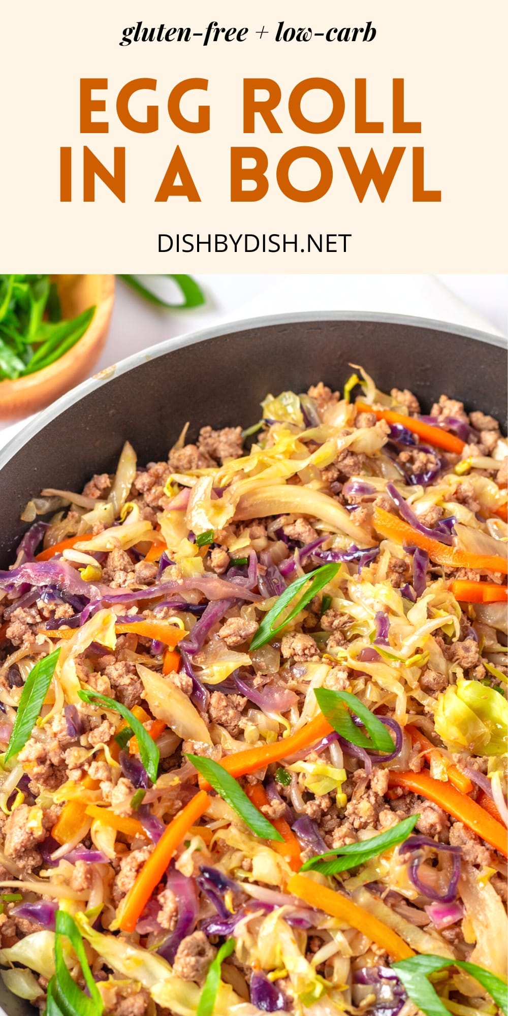 Inside Out Egg Roll (Gluten-Free, Low-Carb) - Dish by Dish