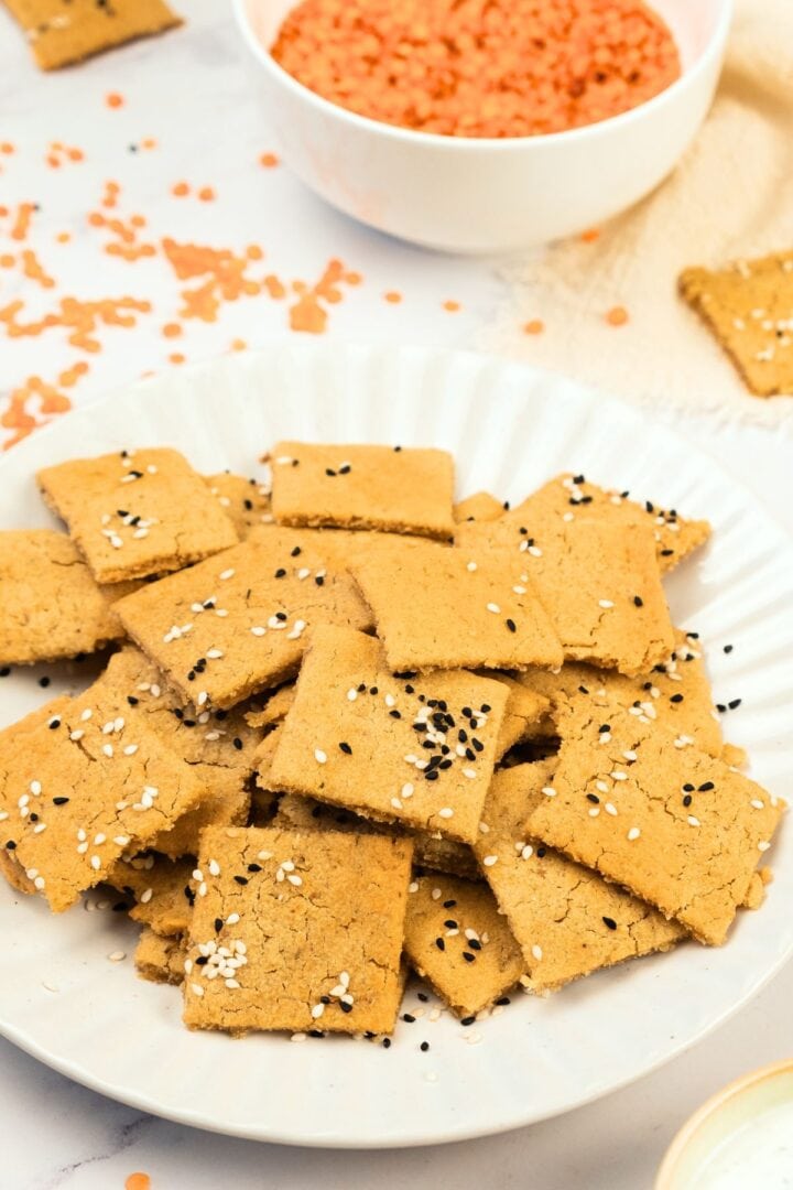 Easy Lentil Crackers (Gluten-Free, Vegan) - Dish by Dish