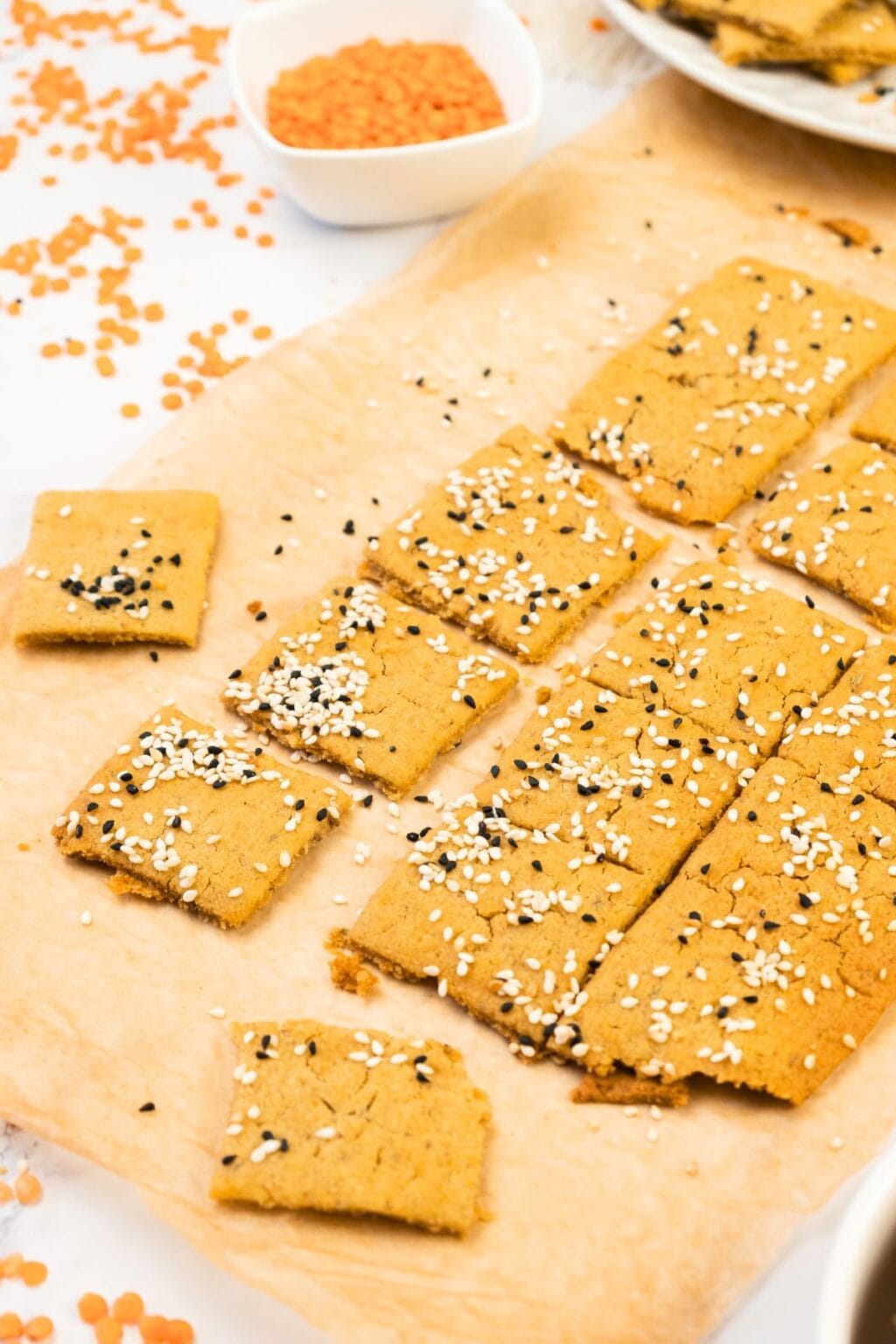 Easy Lentil Crackers (Gluten-Free, Vegan) - Dish by Dish