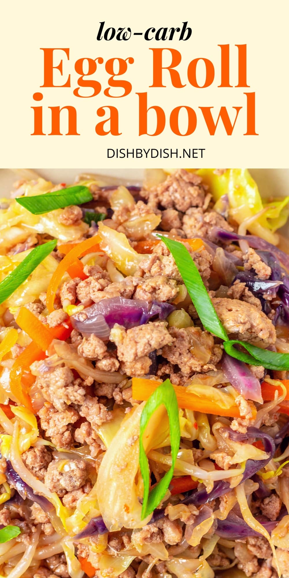 Inside Out Egg Roll (Gluten-Free, Low-Carb) - Dish by Dish