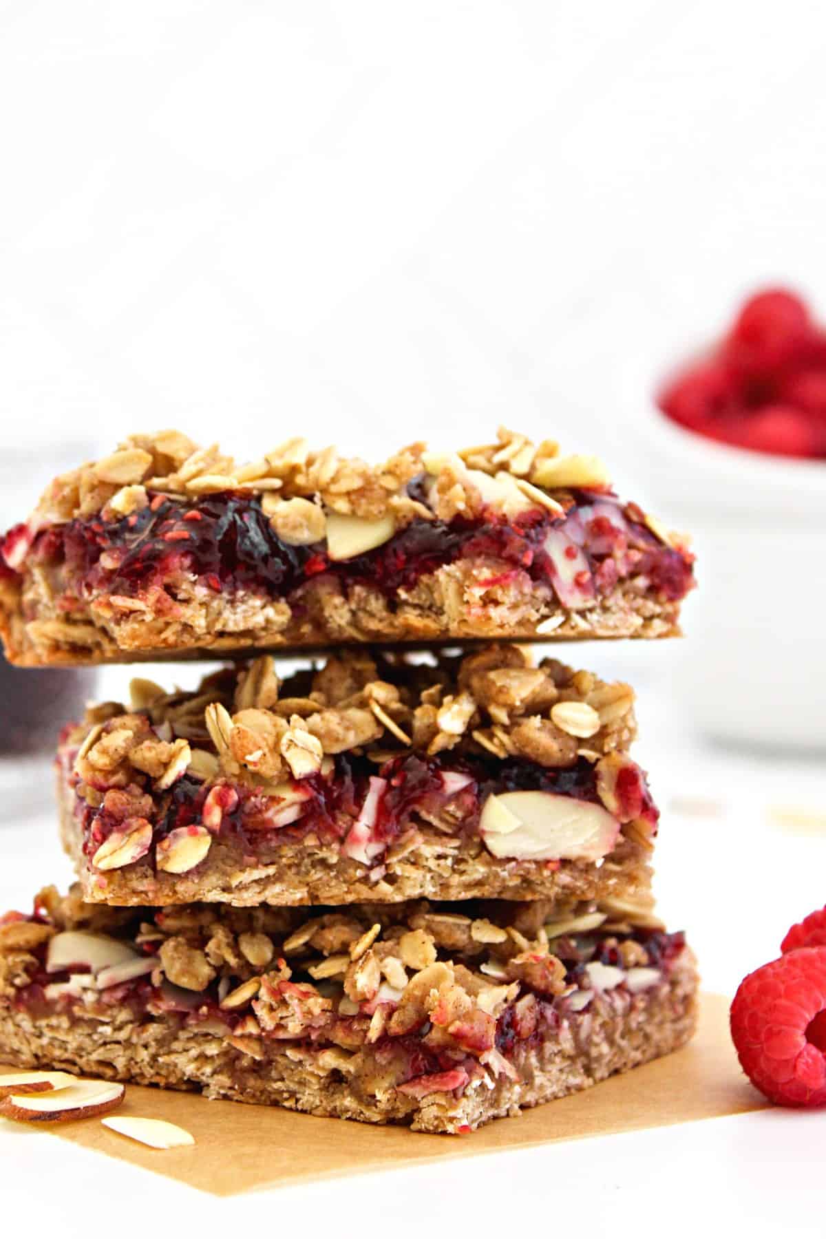 Easy Raspberry Oatmeal Bars (Gluten-Free, Vegan) - Dish by Dish