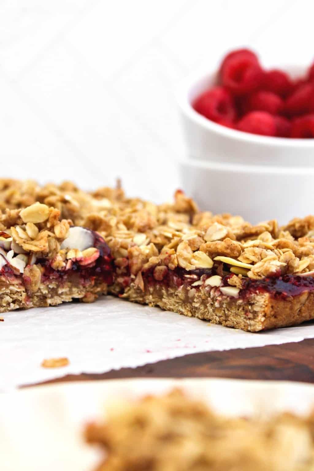 Easy Raspberry Oatmeal Bars (Gluten-Free, Vegan) - Dish by Dish