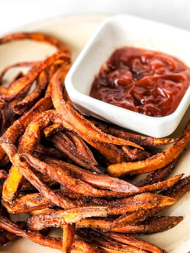 Spicy Cinnamon Sweet Potato Fries (Gluten-Free, Vegan) - Dish by Dish