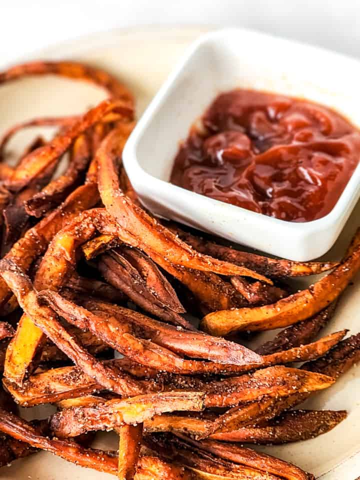 Spicy Cinnamon Sweet Potato Fries (Gluten-Free, Vegan) - Dish by Dish